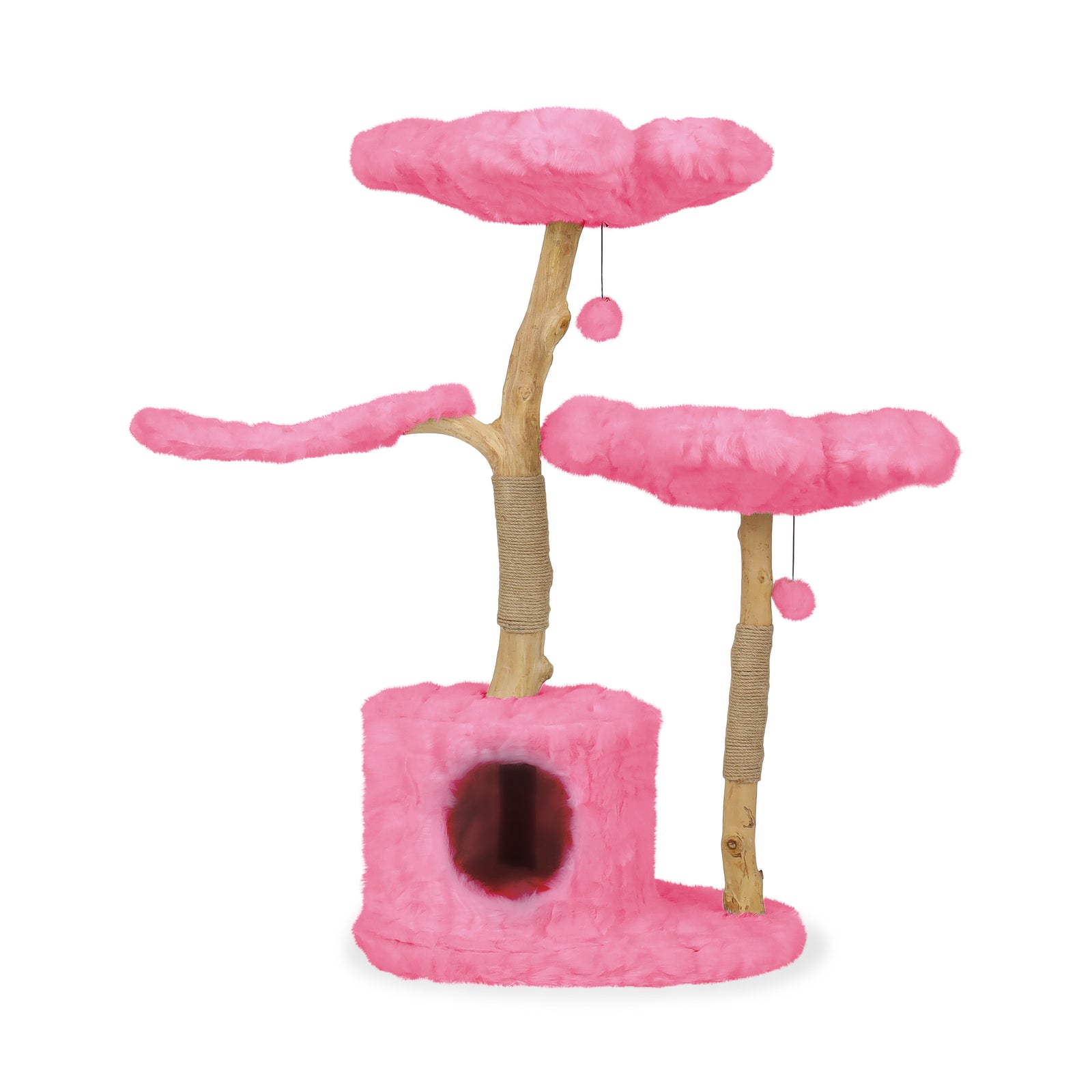 Cherry Blossom Monotone Tres Modern Cat Tree, Large, Pink, Kbspets