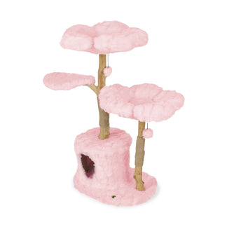 Cherry Blossom Monotone Tres Modern Cat Tree, Large, Pink, Kbspets ...