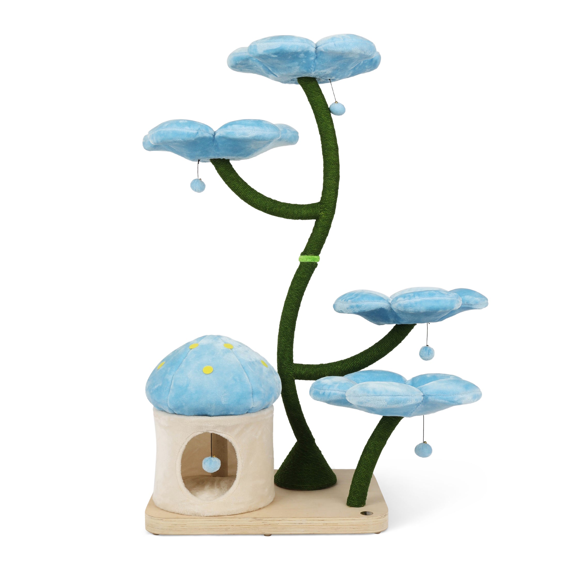 Hydrangea Blue Eden Flower Cat Tree & Condo, Large, Blue, Kbspets