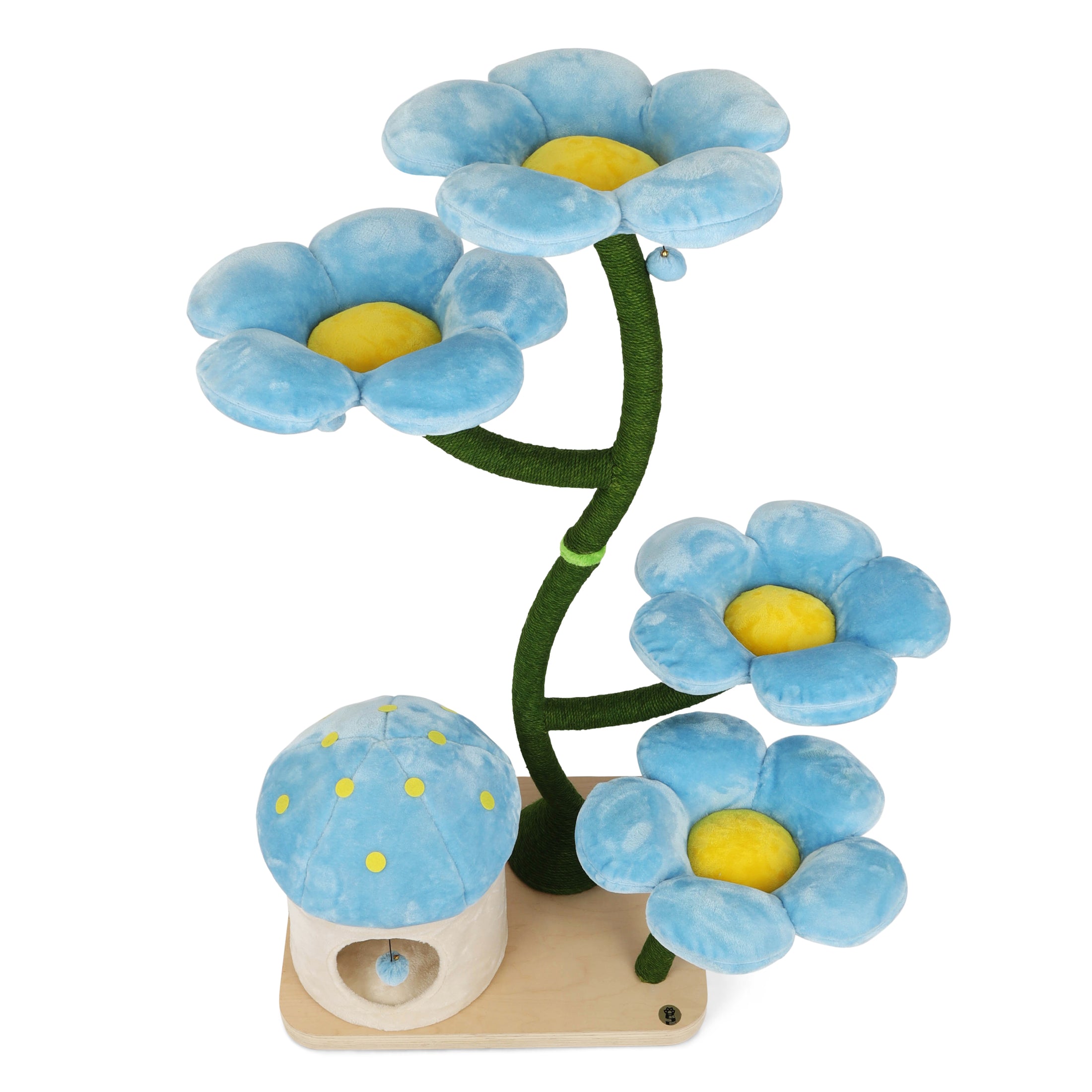 Hydrangea Blue Eden Flower Cat Tree & Condo, Large, Blue, Kbspets