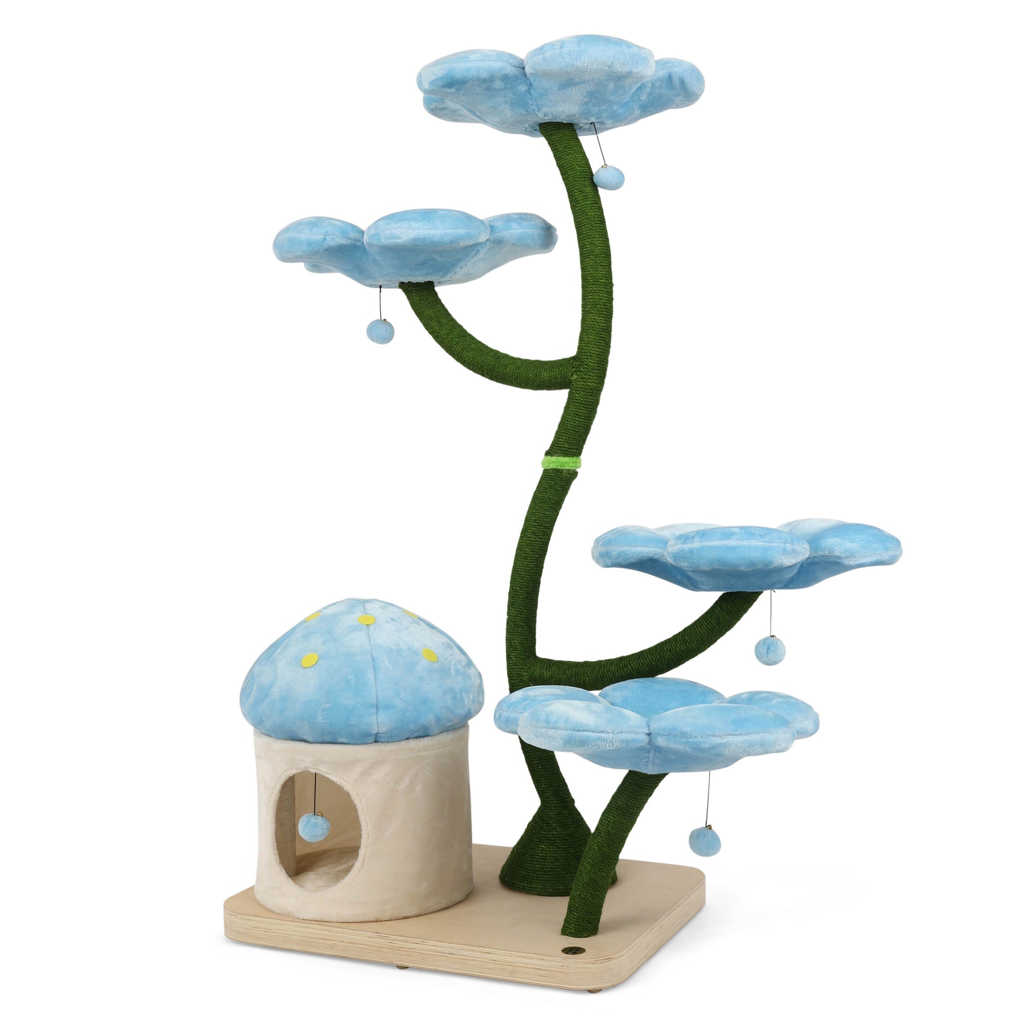 Hydrangea Blue Eden Flower Cat Tree & Condo, Large, Blue, Kbspets – KBSPETS