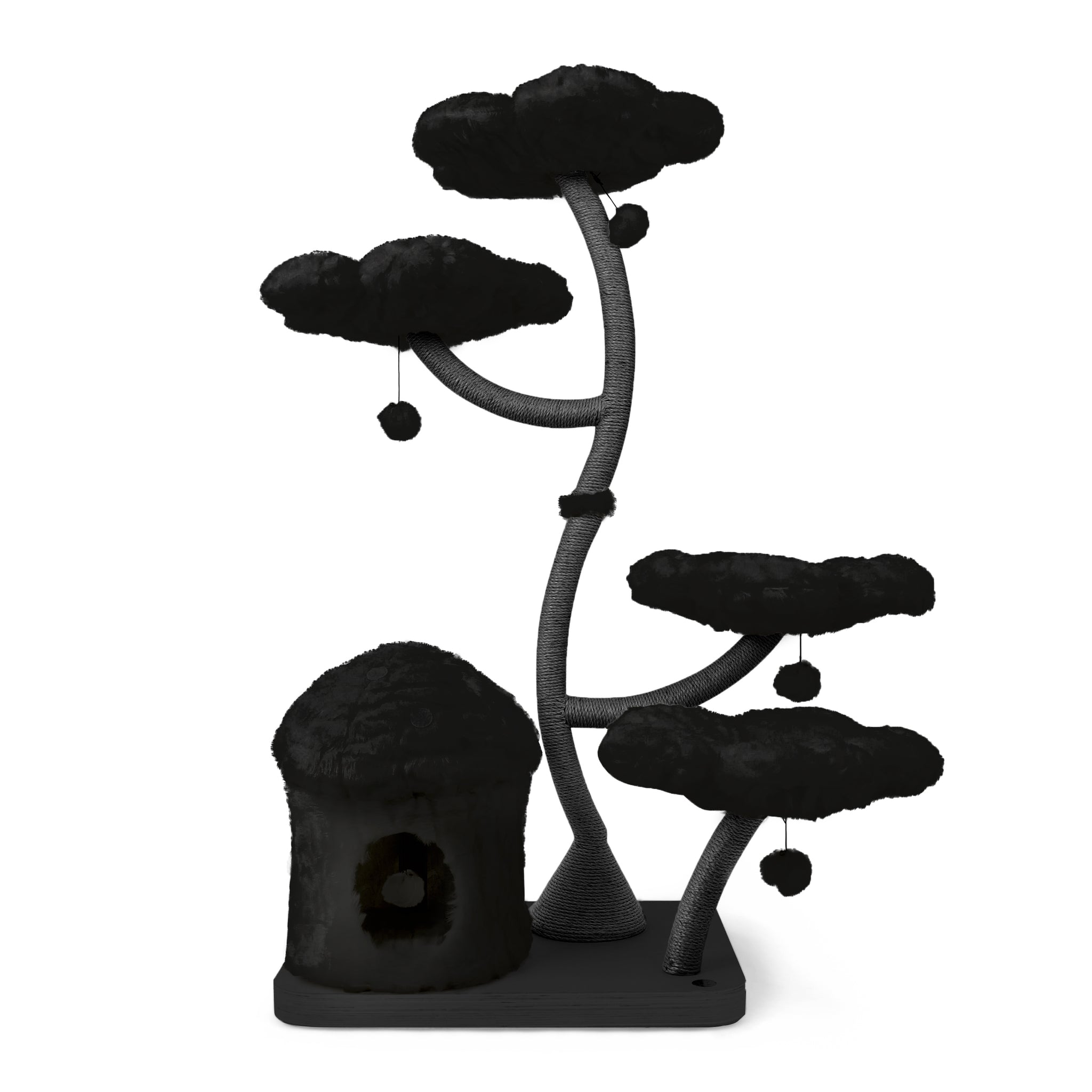 Teddy Noir Eden Modern Cat Tree & Condo, Large, Black, Kbspets – KBSPETS