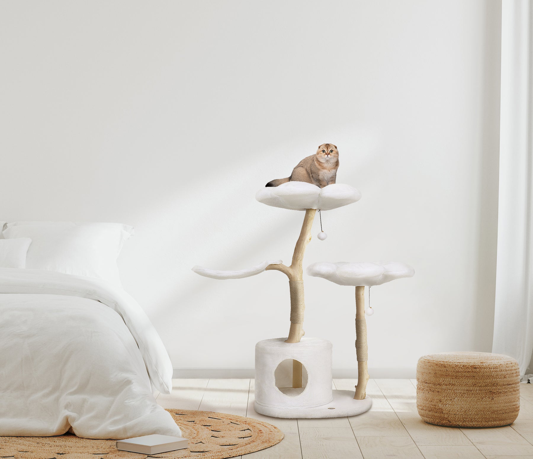Modern Cat Tree, Luxury Cat Furniture, Flower Cat Tower | Kbspets