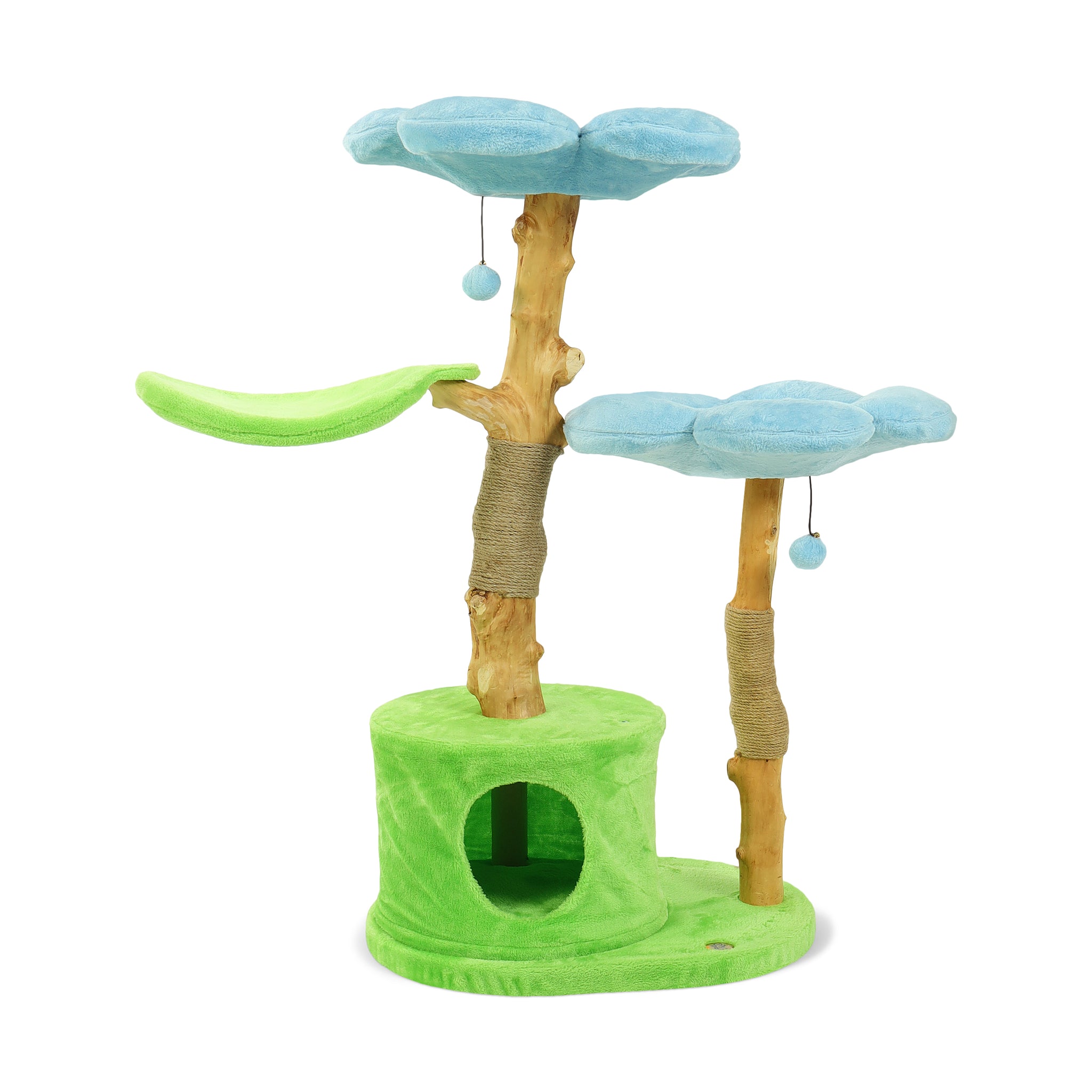 Hydrangea Blue Tres Flower Cat Tree & Condo, Large, Blue, Kbspets – KBSPETS