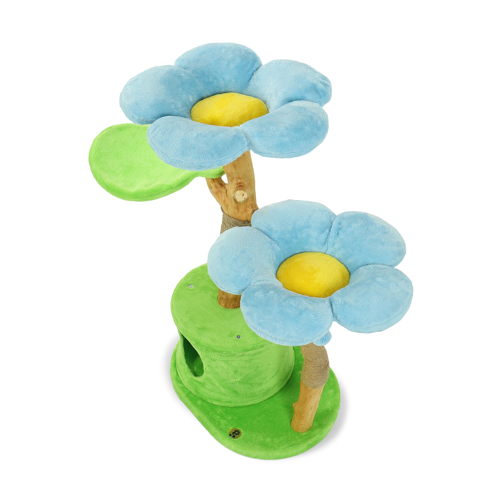 Hydrangea Blue Tres Flower Cat Tree & Condo, Large, Blue, Kbspets – KBSPETS